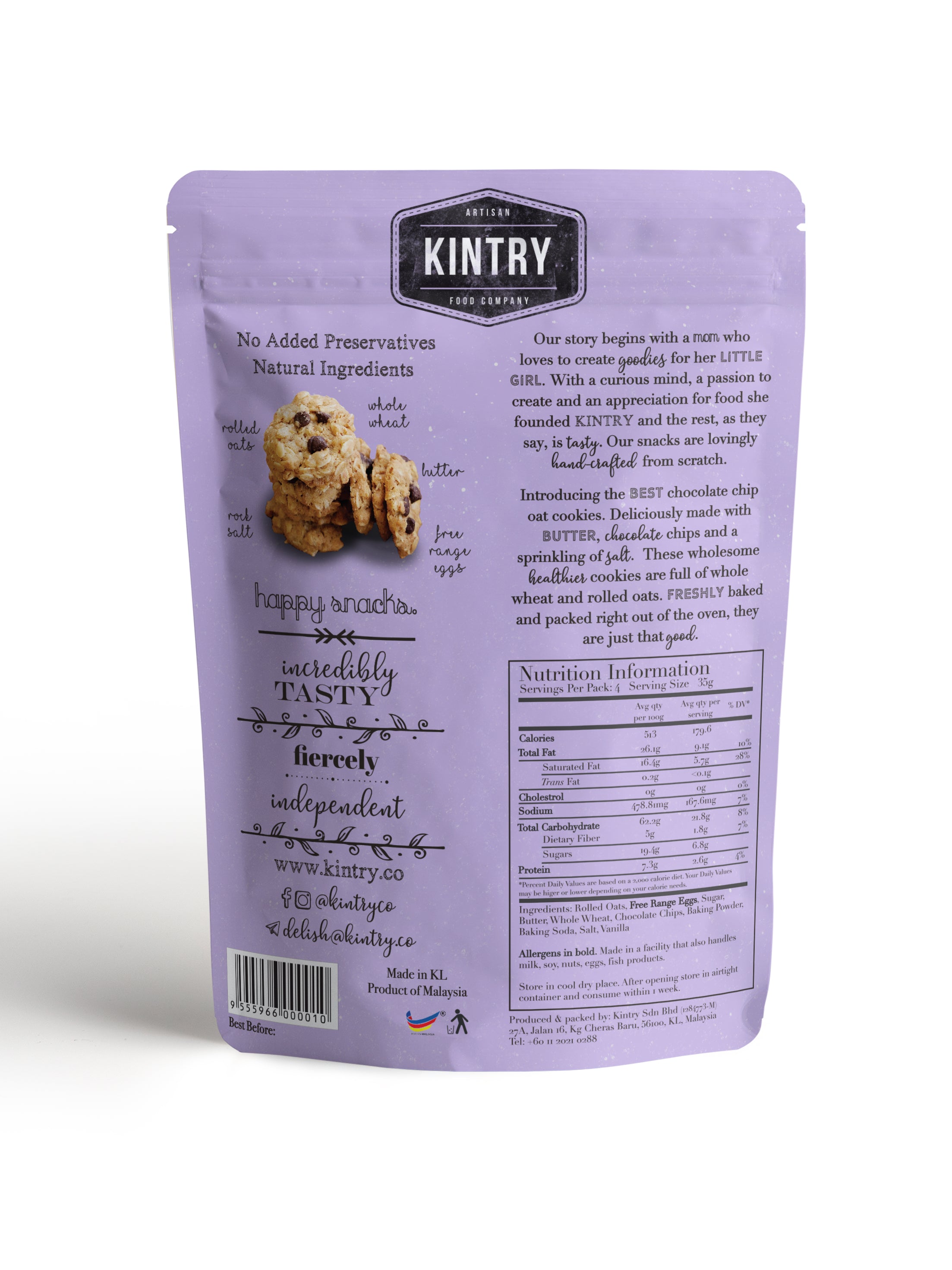 Oat cookies with Choc Chips – Kintry